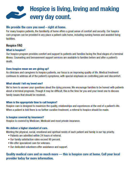 Hospice Patient Brochure - We Care For People - LHC Group